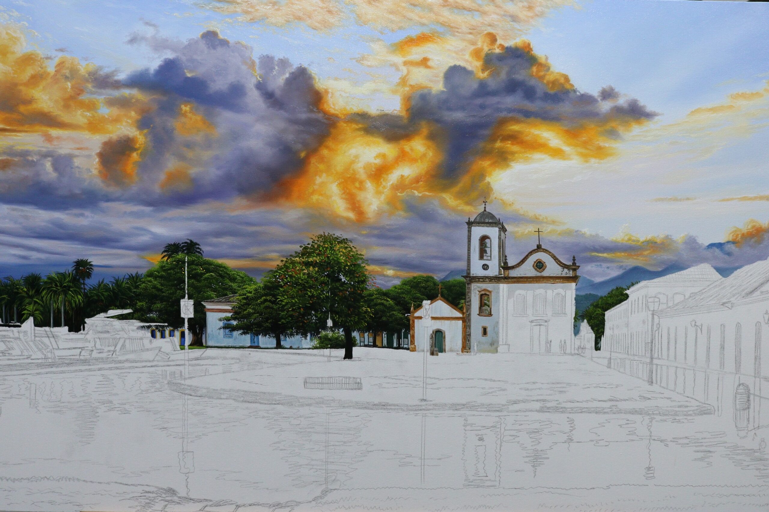 Quadro Paraty | Pintura a óleo - Elton Brunetti Art