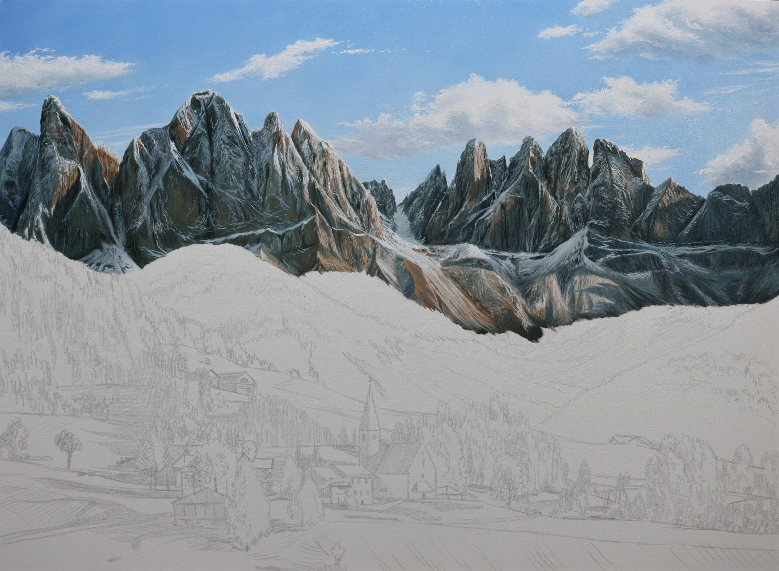 Quadro Dolomitas, Itália | Pintura a óleo - Elton Brunetti Art